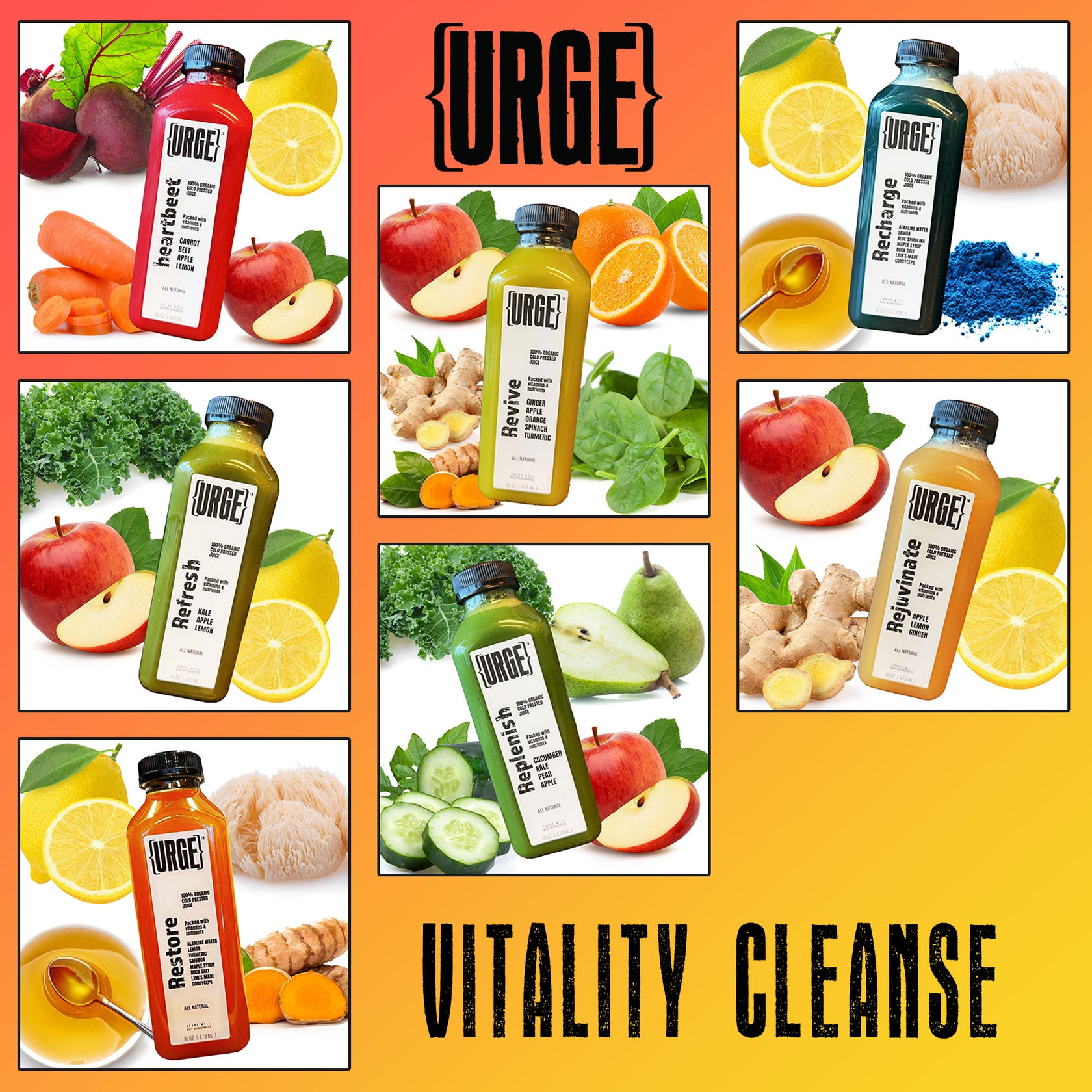 URGE JUICE Organic Cold-Pressed Juices – URGE Juice and Kitchen